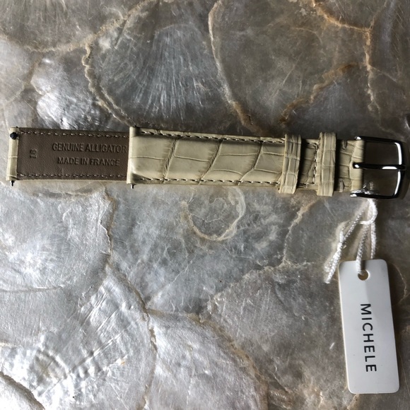 Michele | Accessories | Michele Bone 8mm Alligator Band | Poshmark